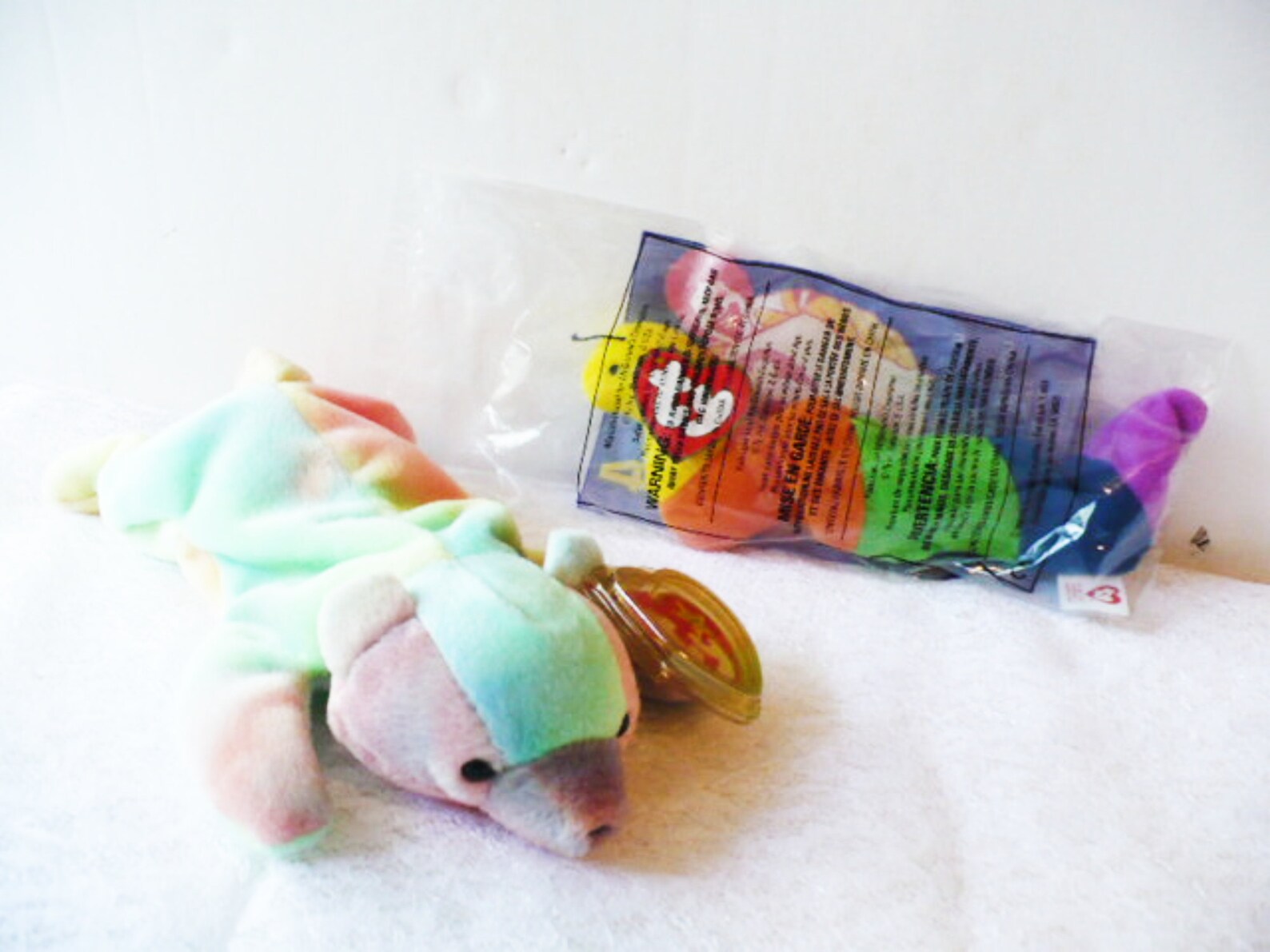 Vintage Ty Beanie Babies Sammy Bear & Inch Worm Set - Etsy