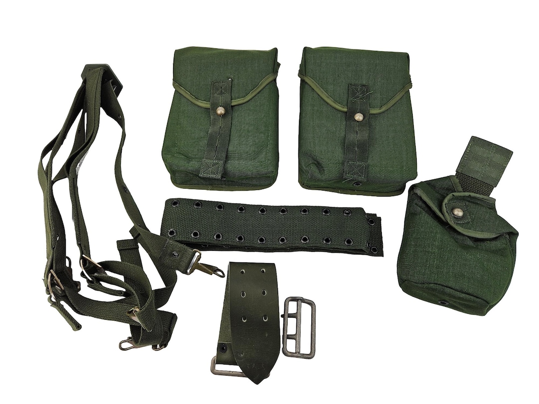 Original Swedish Equipment Wz.304, Belt, Suspenders, Pouch, Canteen ...