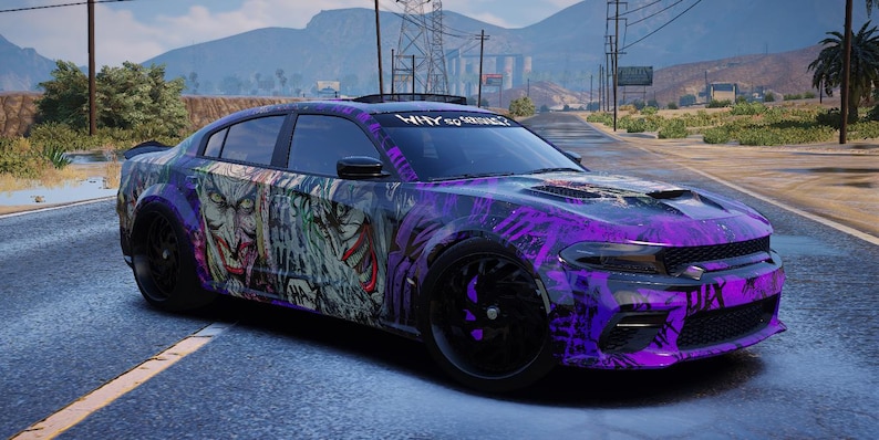 Joker Themed Hellcat 6 Seater Ready to Fivem - Etsy