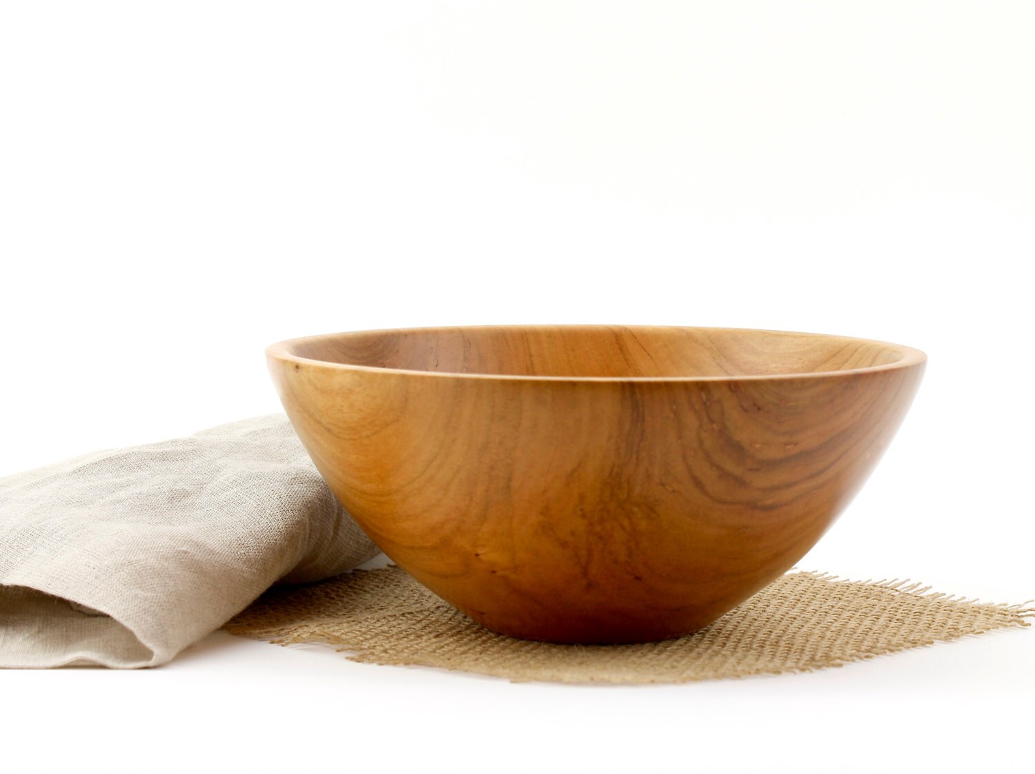 Wooden Cherry Bowl / Fruit Bowl/ Cherry Dish