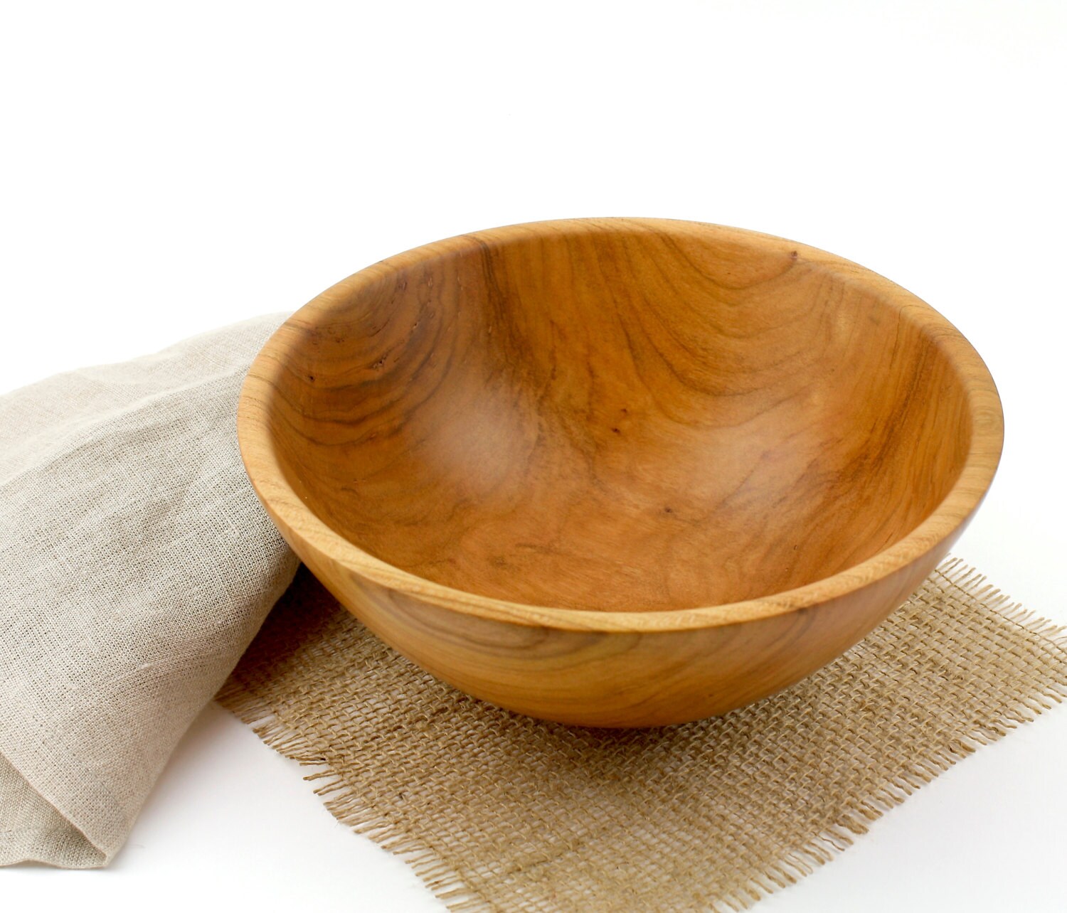 Wooden Cherry Bowl / Fruit Bowl/ Cherry Dish