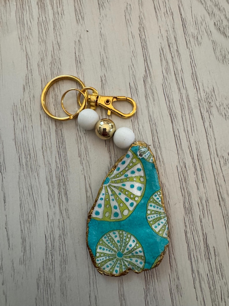 Oyster Shell Keychain - Etsy
