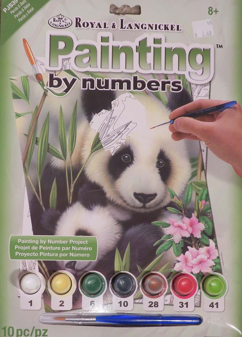 Panda and Baby Painting by Numbers - Etsy