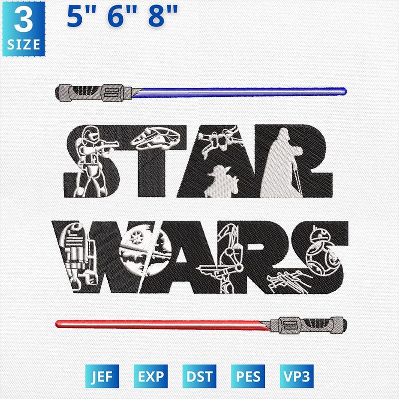 Starwars Embroidery Designs - Etsy