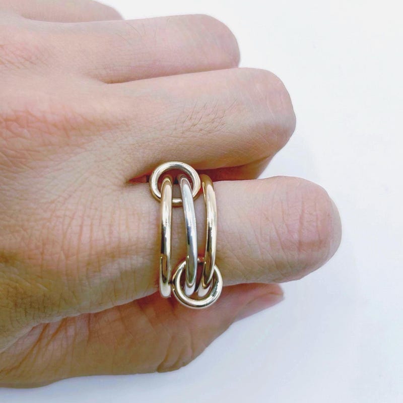 Two Toned Connecting Ring - Etsy