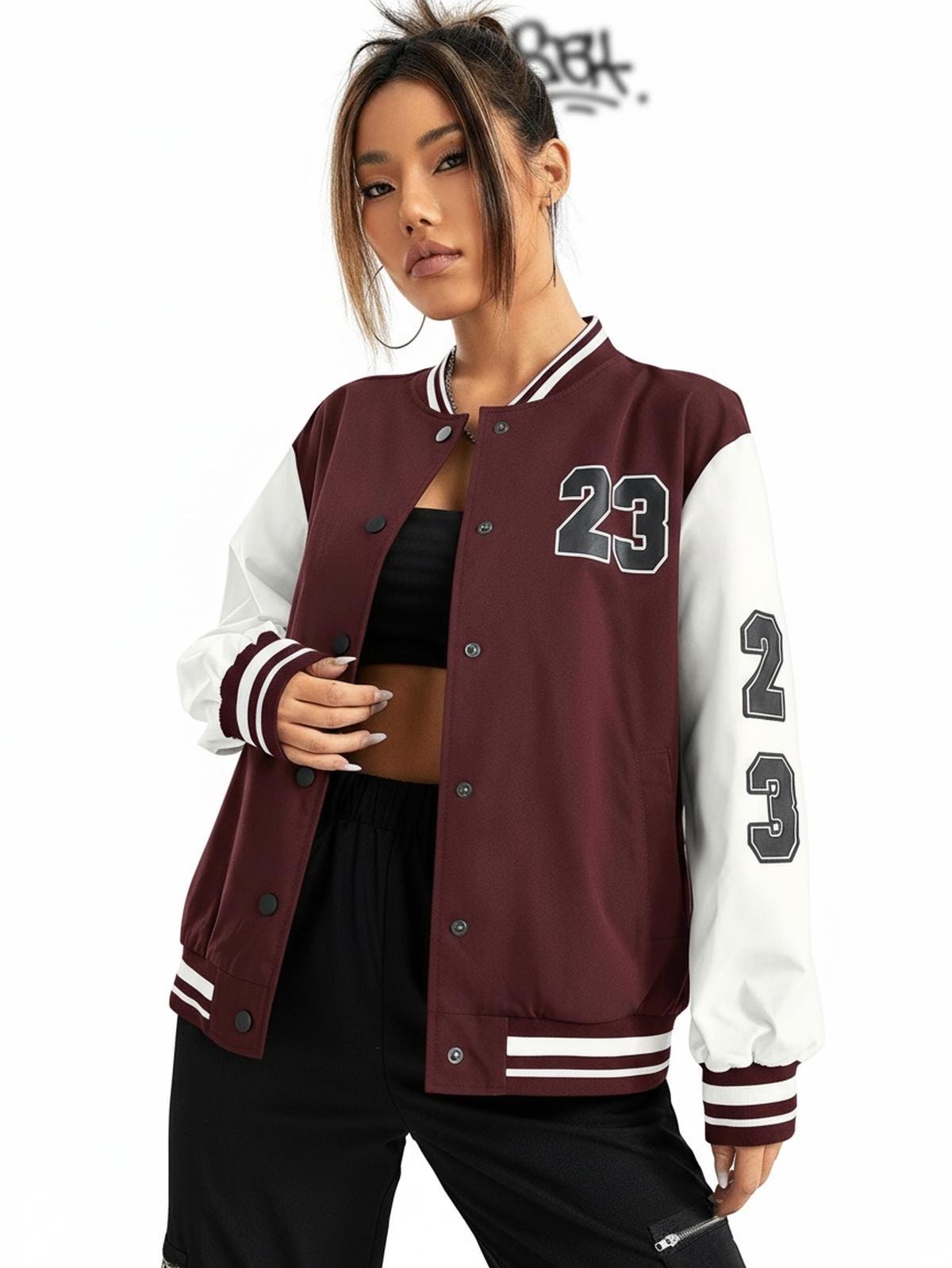Women’s Varsity Jacket – College Style Baseball Jacket – Casual ...