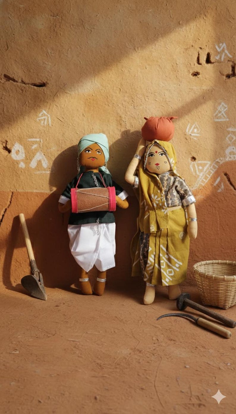 Handmade Folk Dolls From India, Fabric Rag Doll, Keepsake Gift ...