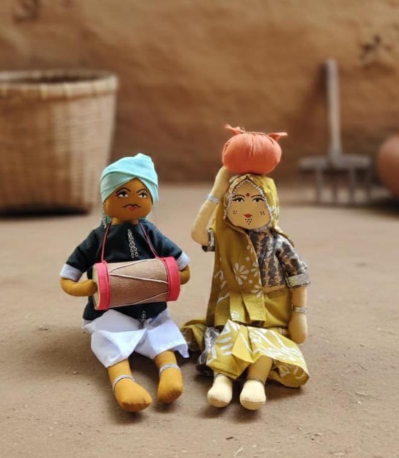 Handmade Folk Dolls From India, Fabric Rag Doll, Keepsake Gift ...