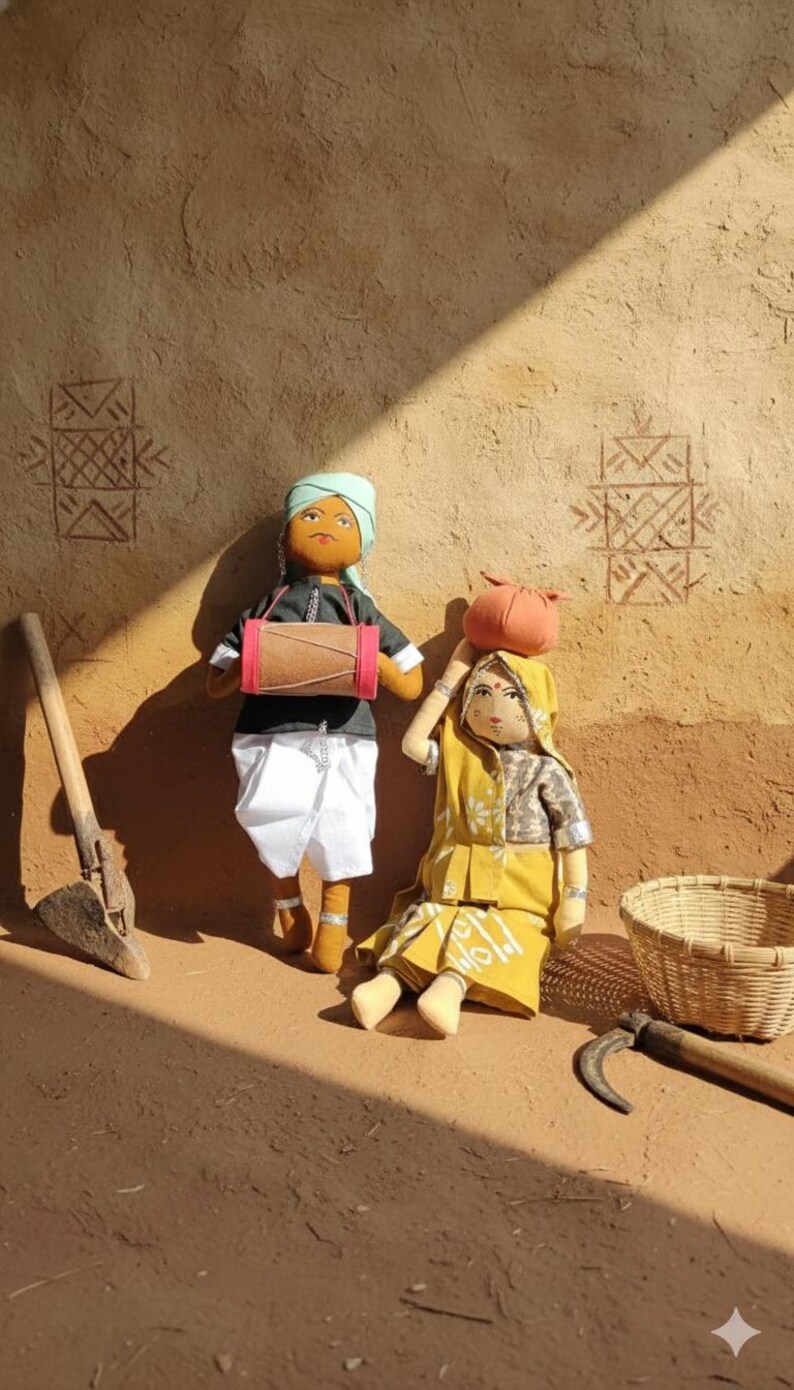 Handmade Folk Dolls From India, Fabric Rag Doll, Keepsake Gift ...