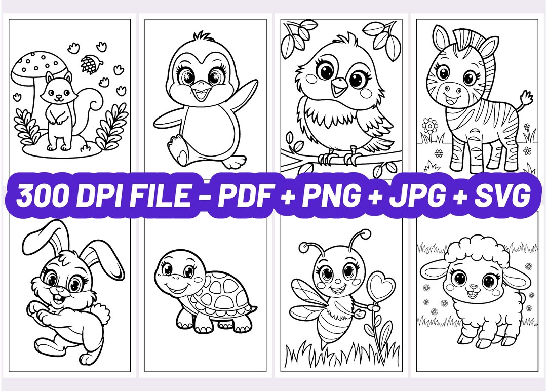 Cute and Adorable Animal Coloring Pages for Kids and Adults to Enjoy ...