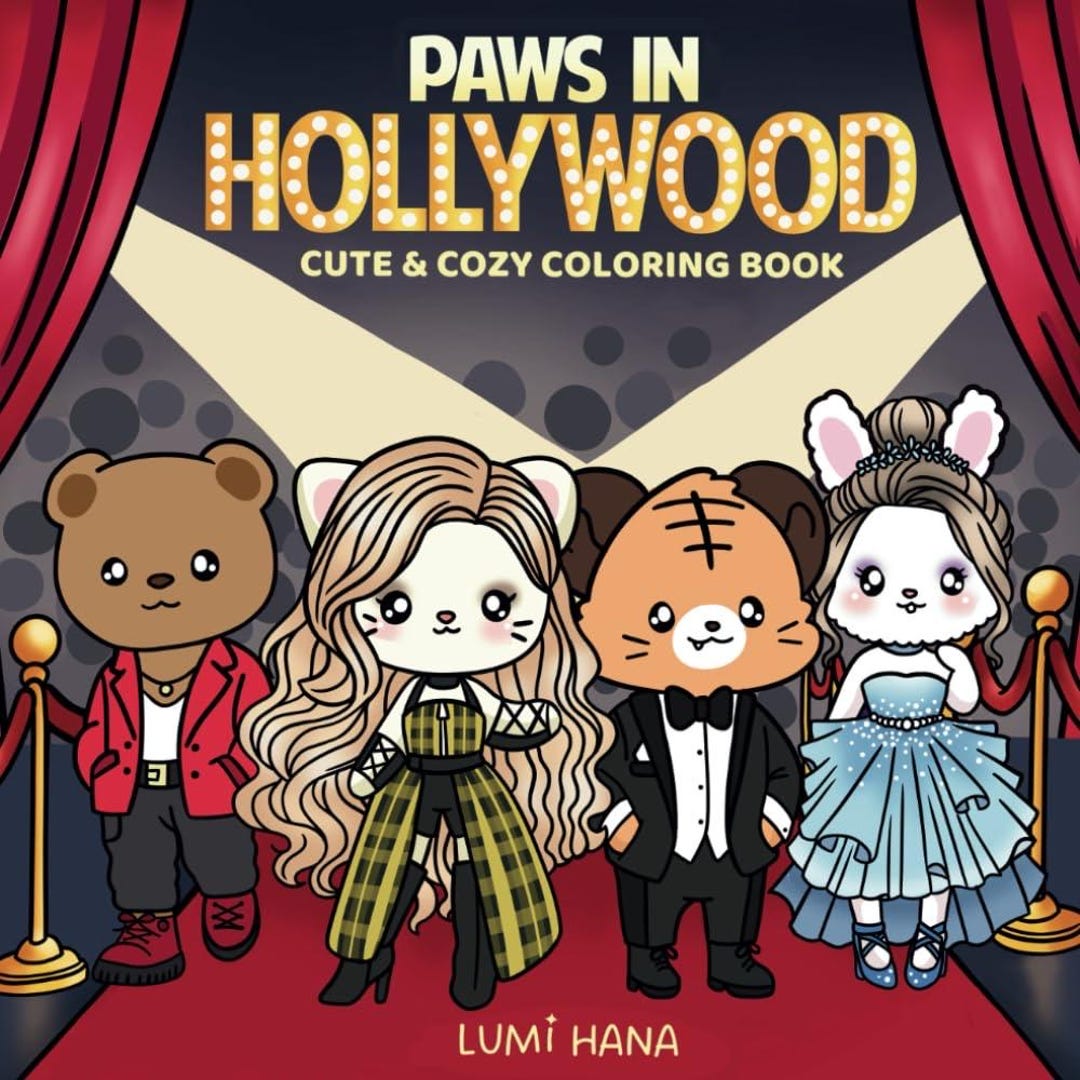 Digital Paws in Hollywood Colouring Book, Includes 50 Colouring Pages ...