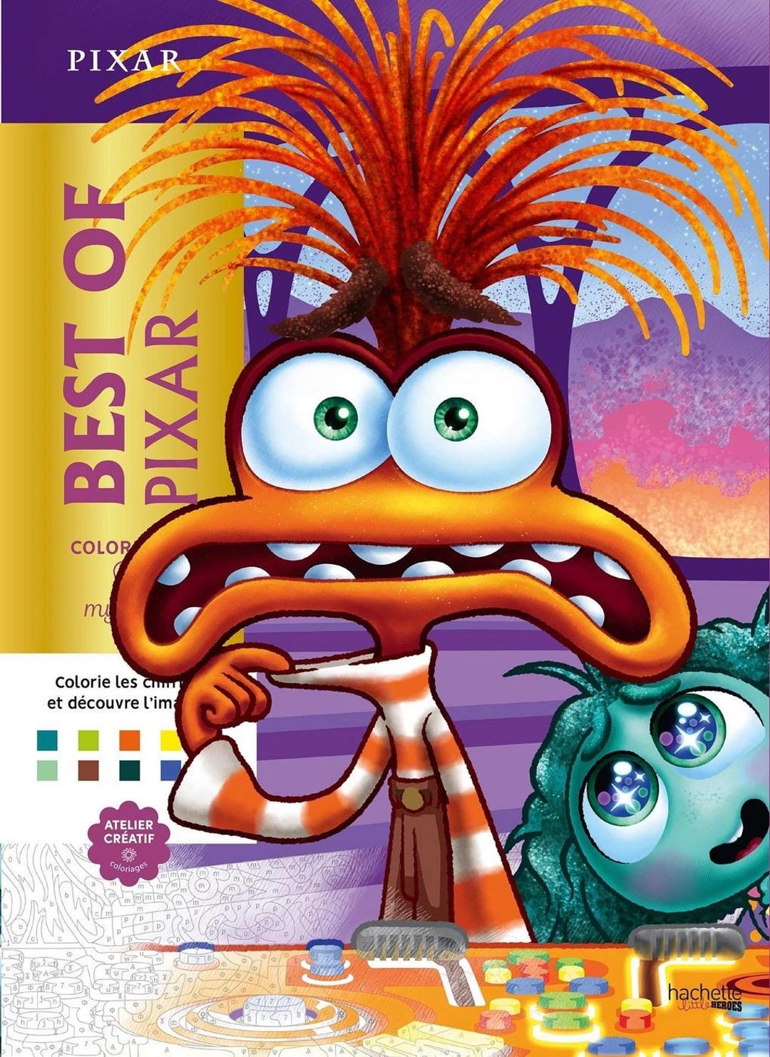 Digital Best of Pixar Mystery Colour by Numbers Colouring Book. 100 ...