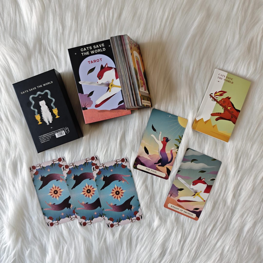 Cats Save the World Tarot, Cat Tarot Deck RWS, Collector Edition With ...