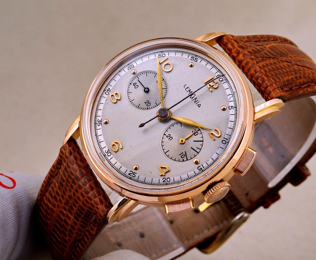 VINTAGE LEMANIA CHRONOGRAPH - Etsy