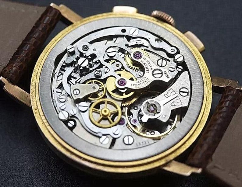 VINTAGE LEMANIA CHRONOGRAPH - Etsy