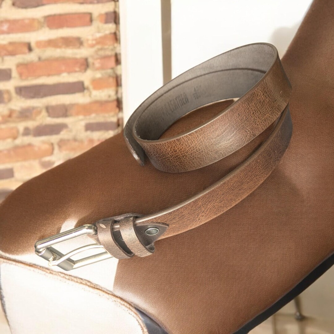 Personalized Handmade Genuine Leather Belt–buffalo Leather, Vintage ...