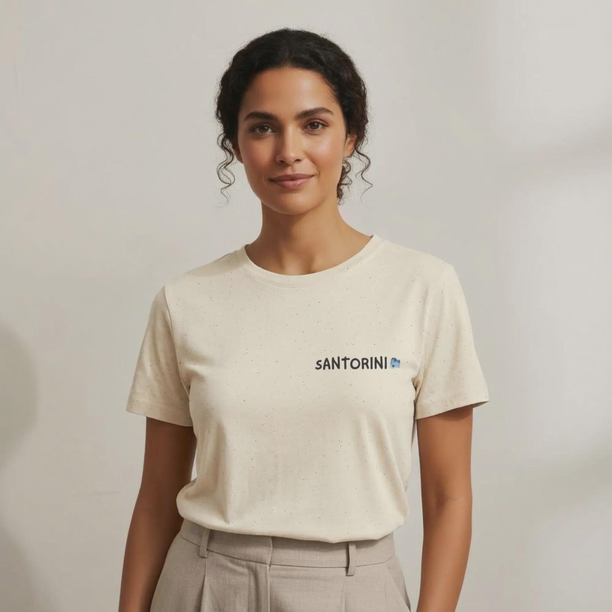 Santorini Map T-shirt, Minimal Island Design, Greece Travel Shirt ...