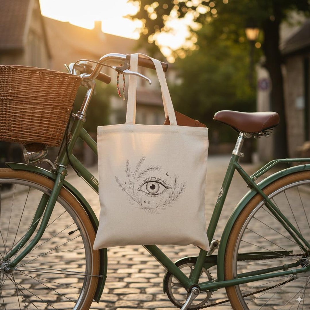 Artistic Eye Tote Bag: Eco-friendly Cotton Canvas Shopper Gift for Art ...