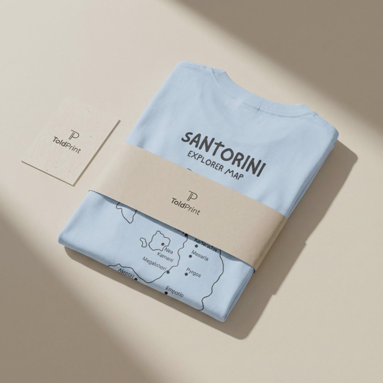 Santorini Map T-shirt, Minimal Island Design, Greece Travel Shirt ...
