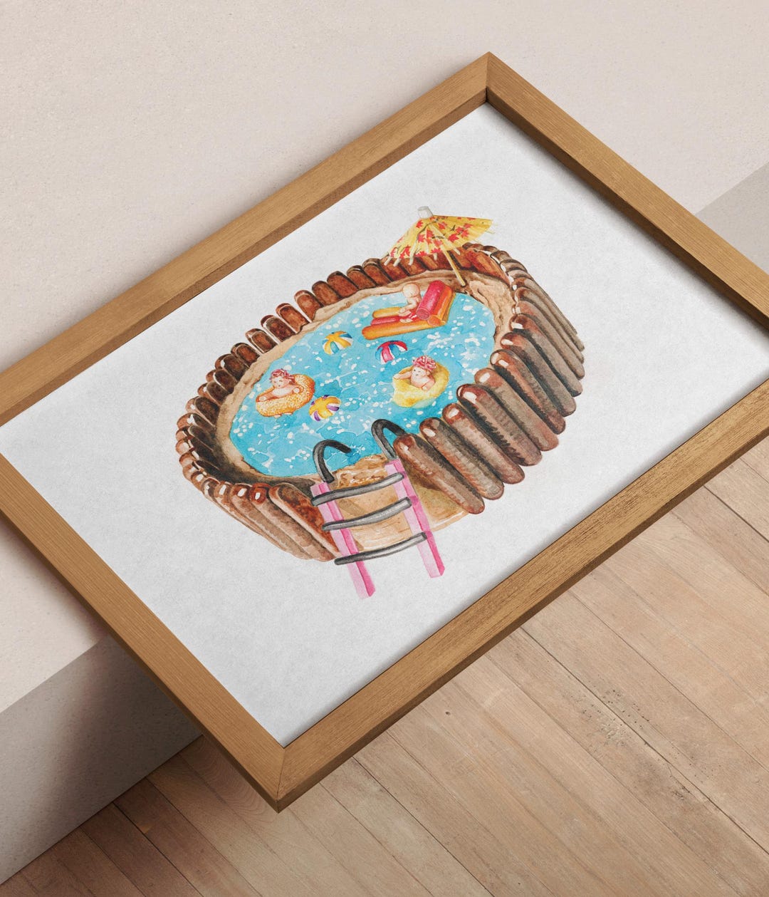 Australian Jelly Pool Birthday Cake Art Print - Etsy