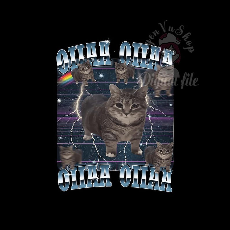 Funny Viral Oia Cat Meme Png Gift for Woman and Man, Silly Cats Png ...