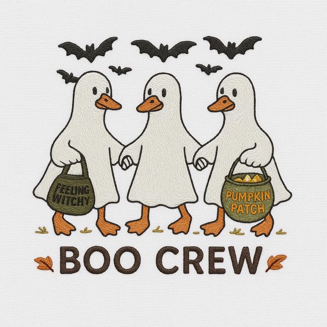 Goose Bumps Embroidery Design, Funny Goose Embroidery Design, Halloween ...