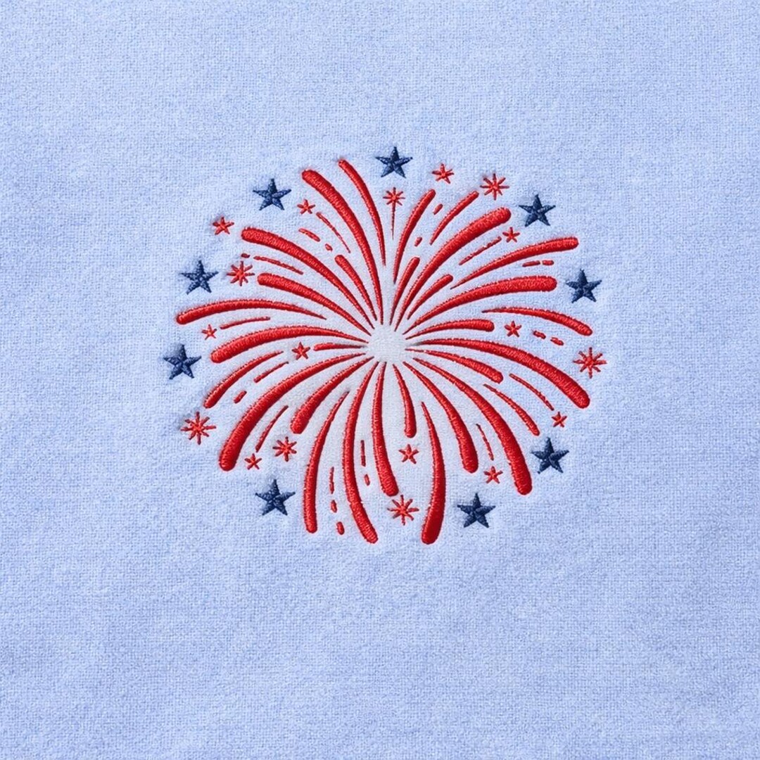 Fireworks Embroidery Design Patriotic USA Stitch File Fourth July ...