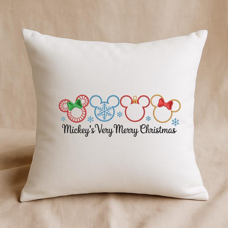 Mickey Christmas Embroidery Design, Disney Christmas Machine Embroidery ...