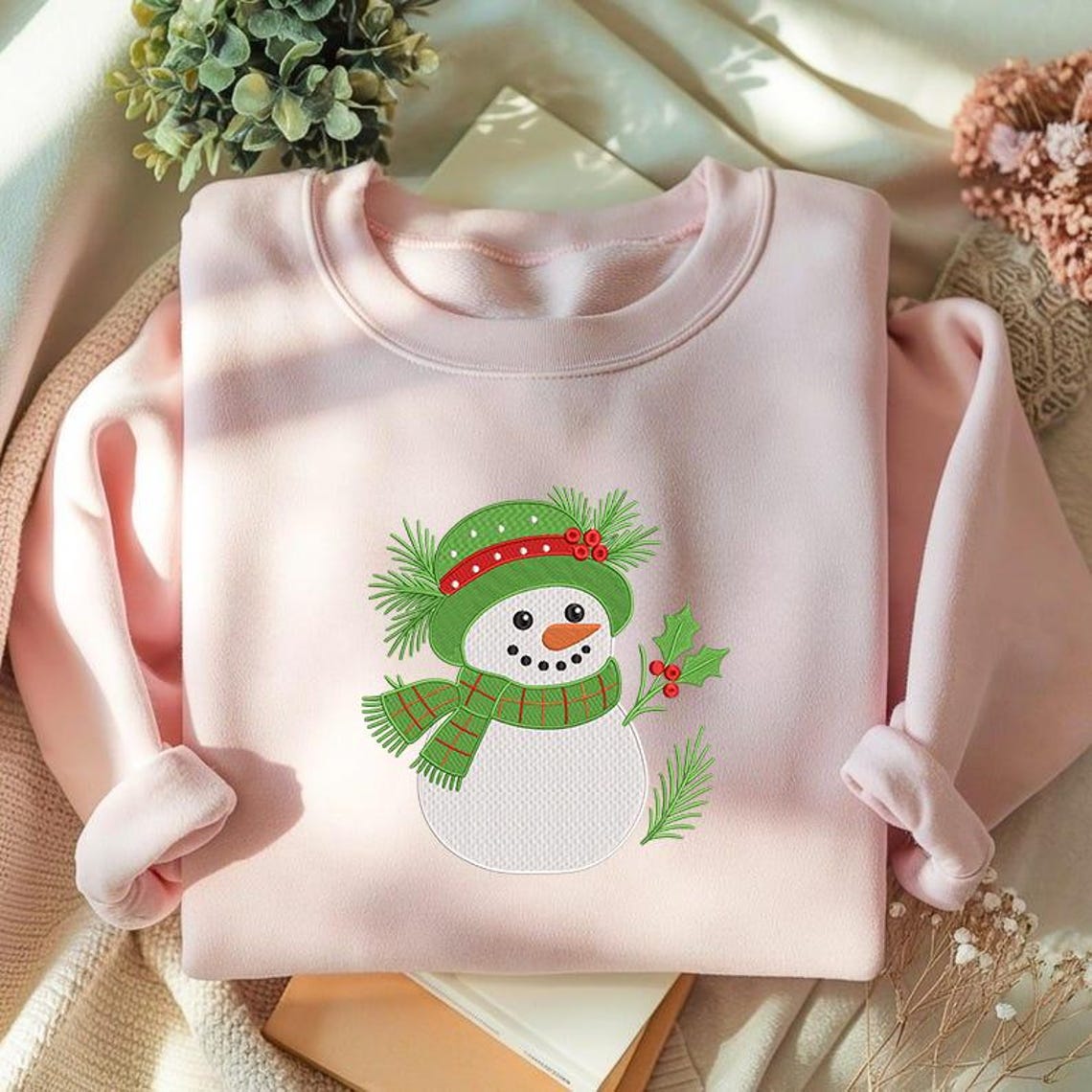 Christmas Snowman Embroidery Design, Cute Snowman Embroidery File ...