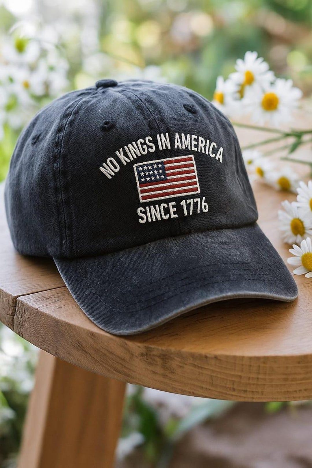 No Kings in America Hat Embroidery File, Patriotic Machine Embroidery ...