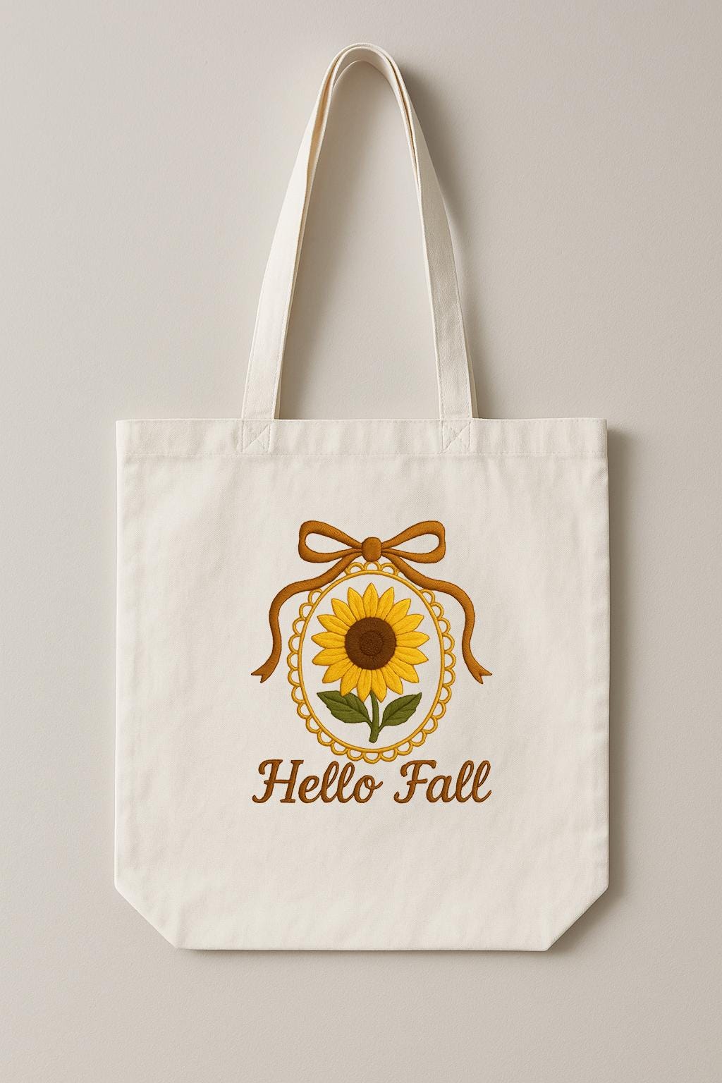 Hello Fall Embroidery Design, Autumn Mushroom Embroidery Pattern ...
