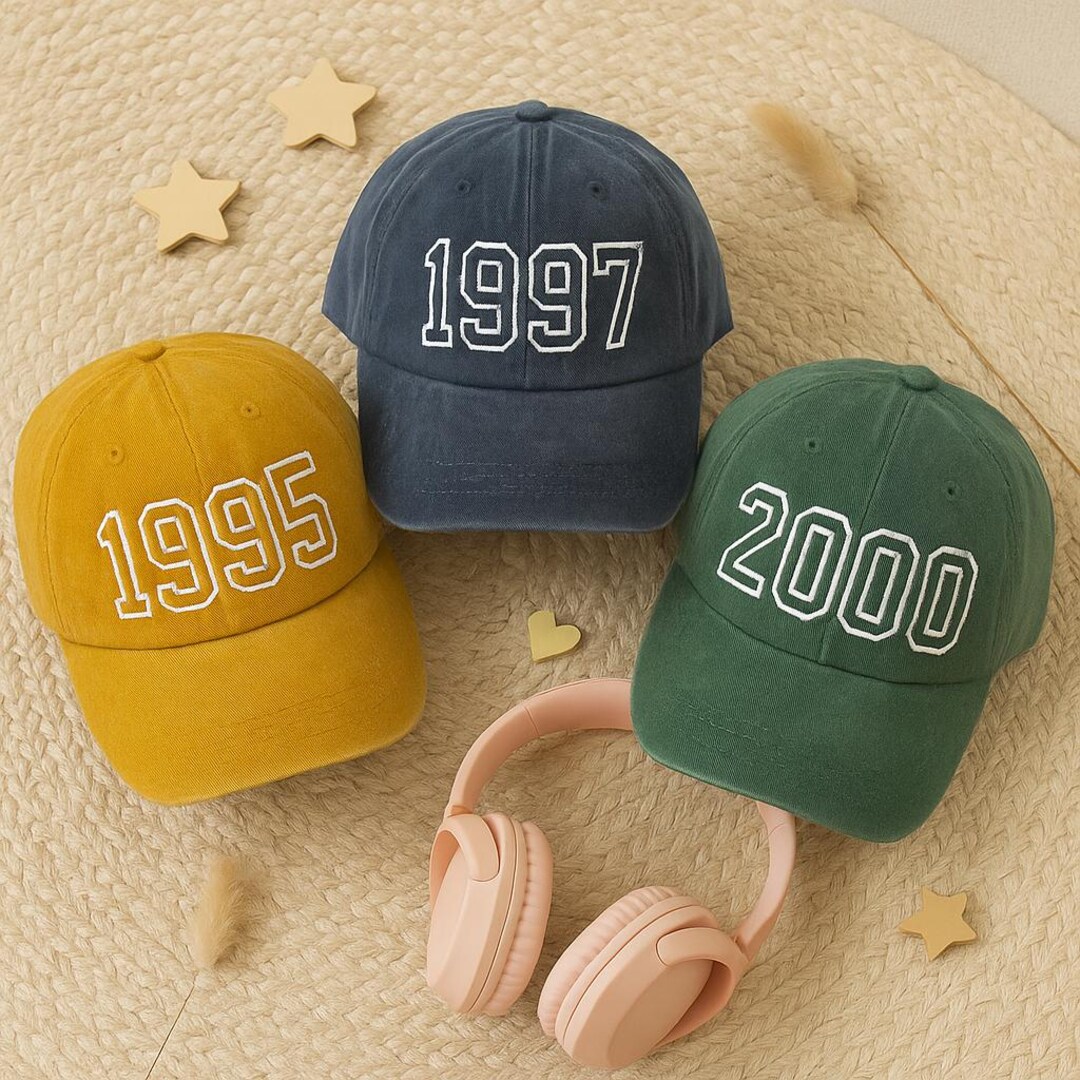 Custom Year Embroidery Design – Digital Download for Baseball Cap ...