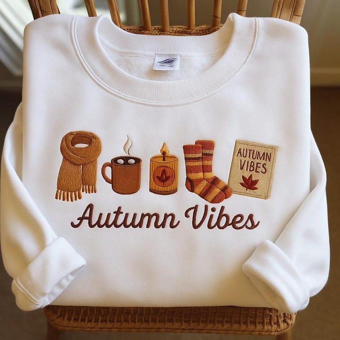 Cozy Season Embroidered Sweatshirt, Cozy Season Sweatshirt, Autumn ...