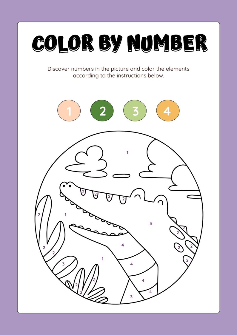 Coloring Book for Kids | Color by Numbers | Easy to Print & Editable ...