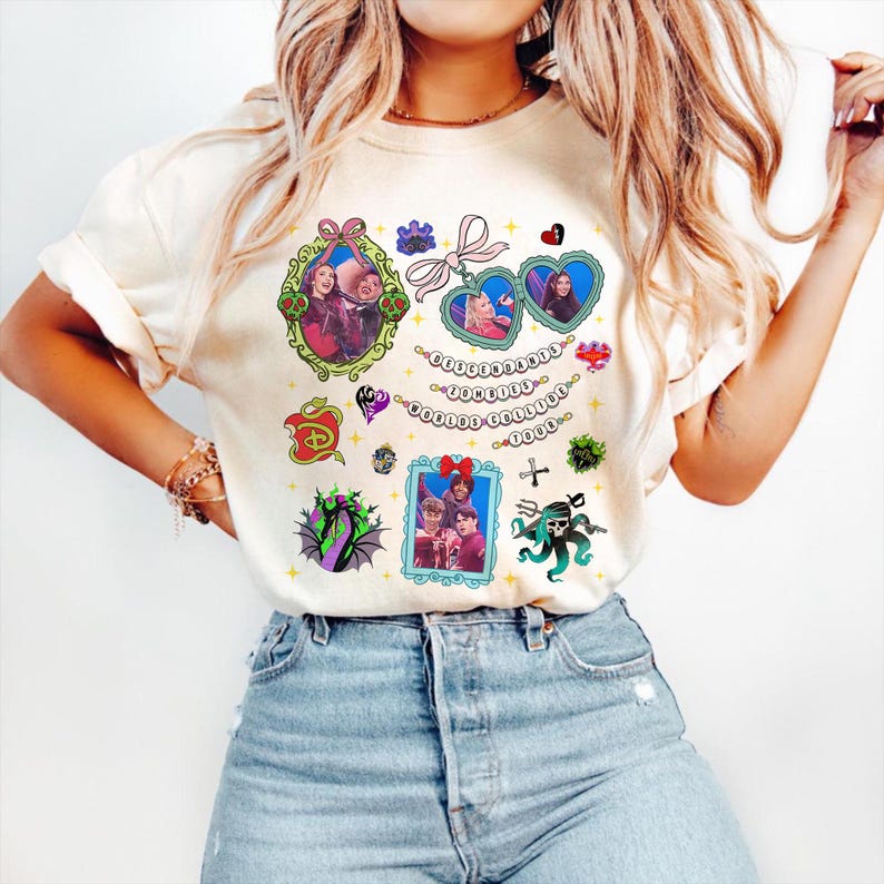 Channel Coquette Bows Descendants Zombies World Tour Tee, Zombies 4 ...
