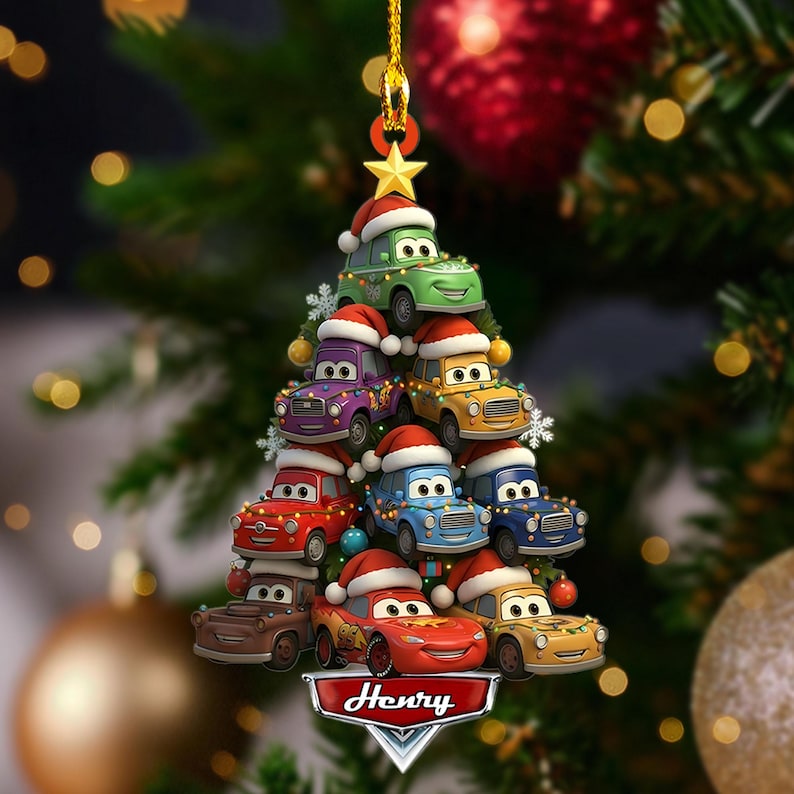 Personalized Cars Movie Ornament, Custom Name Lightning Mcqueen ...