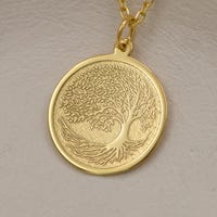 Tree of Life Charm Pendant, 18K Gold CZ Micro Pave Tree of Life Charm ...