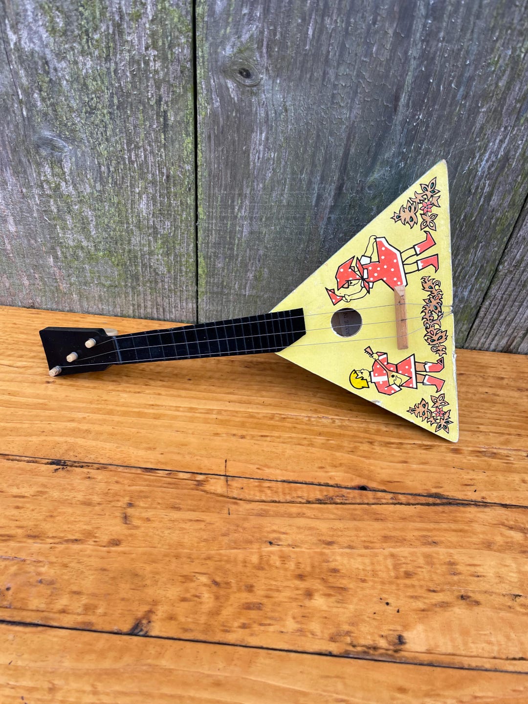 Vintage Wooden Toy Balalaika - Hand-painted Folk Art Instrument - Etsy