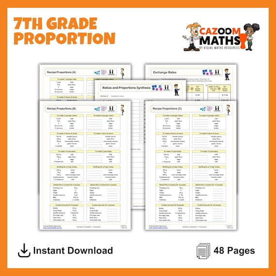 7th Grade Math Proportions Worksheets