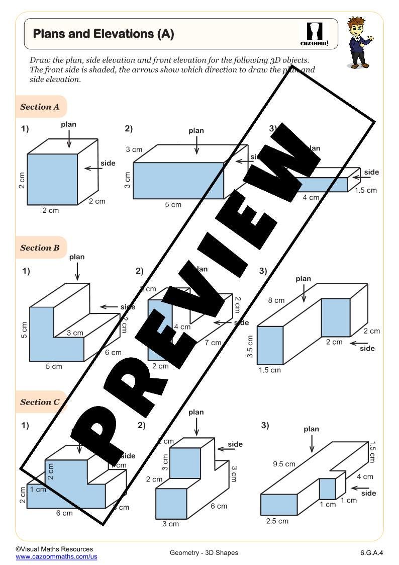 3D Shapes Worksheets for 6th Grade Geometry | Fun Properties of Shape ...