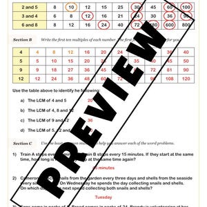 5th Grade Math Worksheets Factors and Multiples Practice With Answers ...