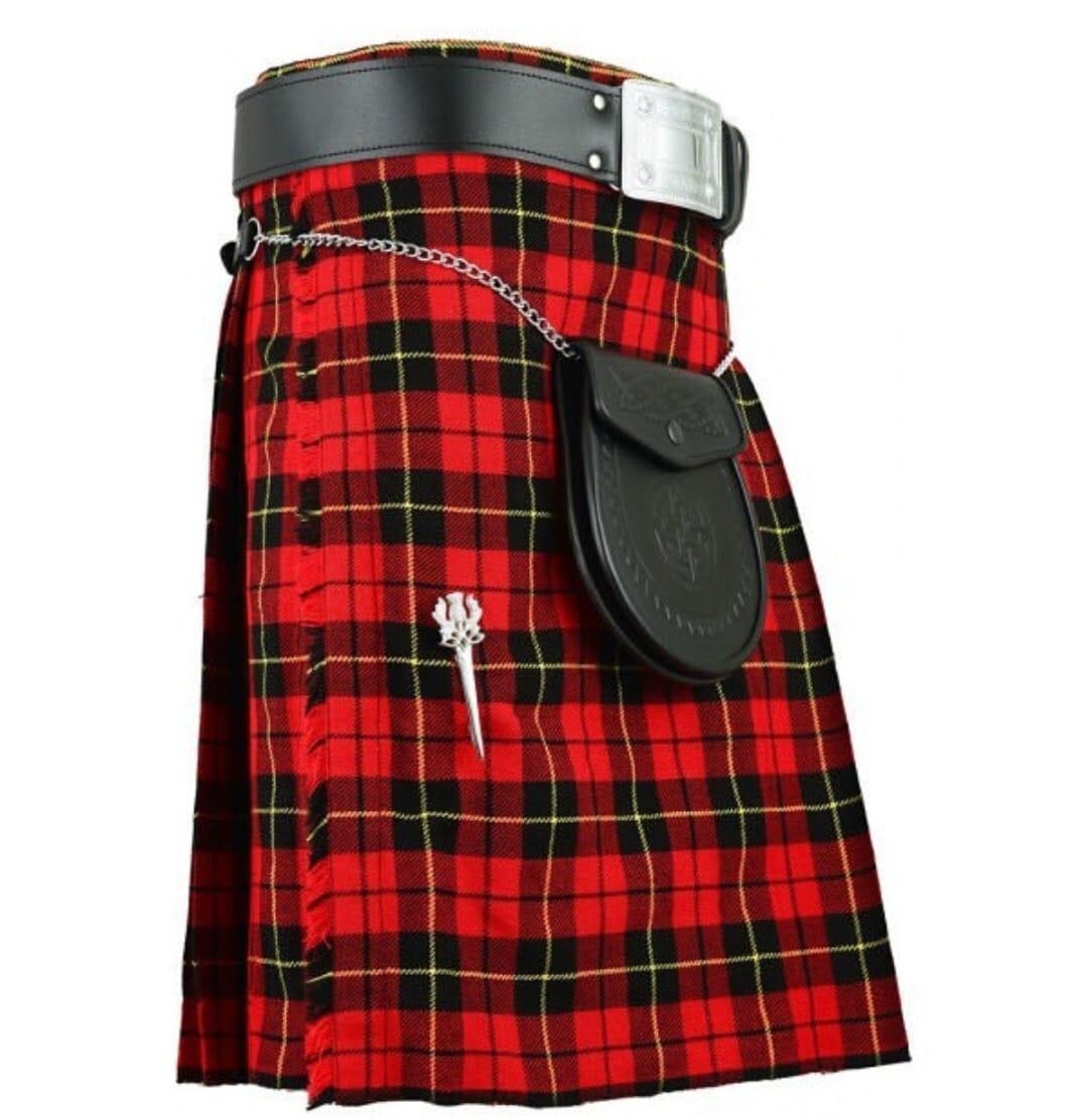 Scottish Highland Kilt Wallace Tartan 8 Yard Tartan Traditional Kilts ...