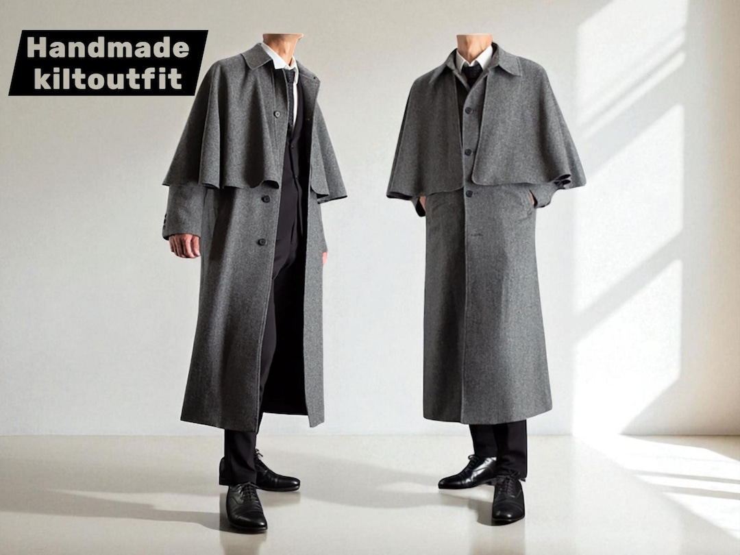 Men's Wool Ulster Cape: Victorian Steampunk Cosplay Cloak - Etsy