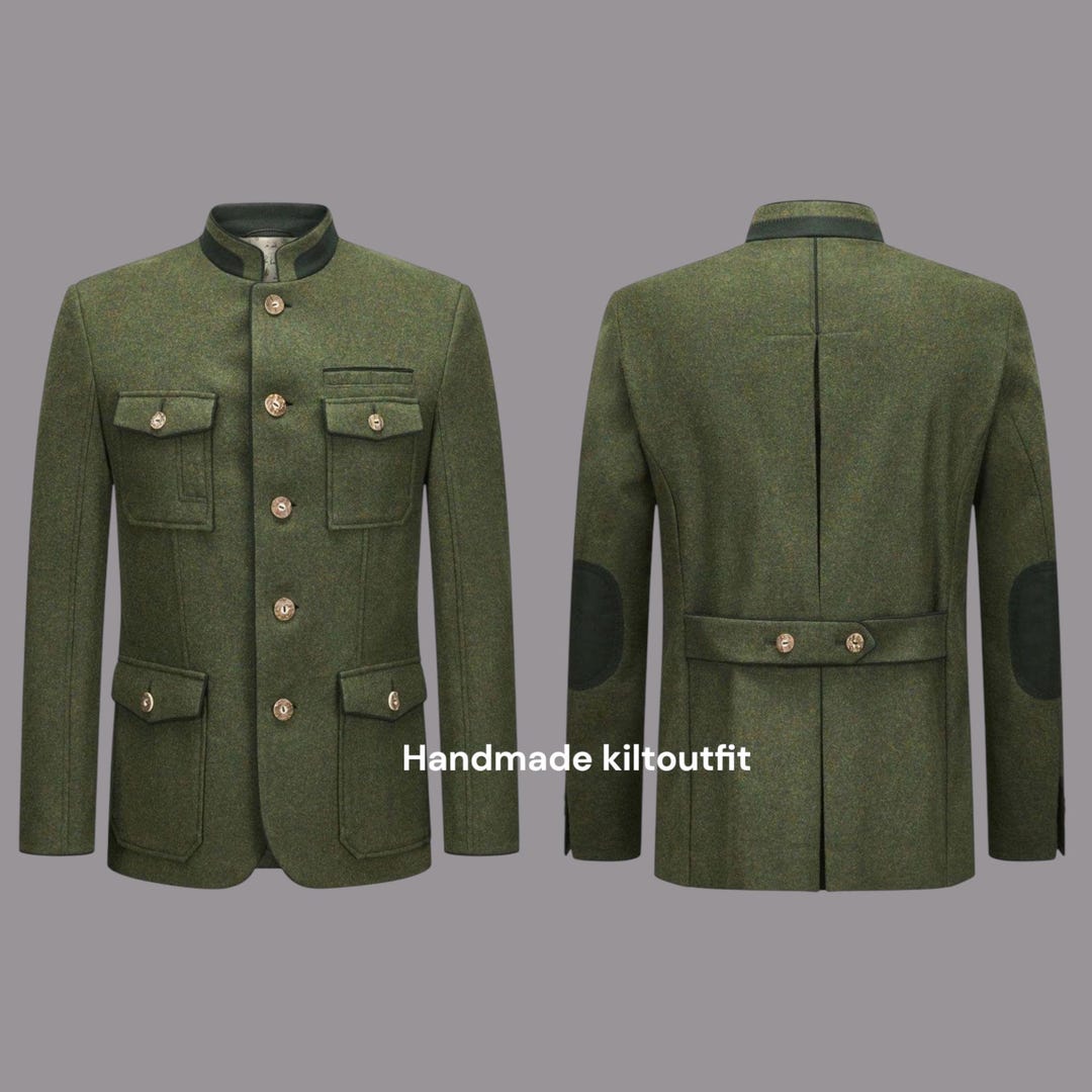 Men's Traditional German Jacket | Men Austrian Jacket | Bavarian ...