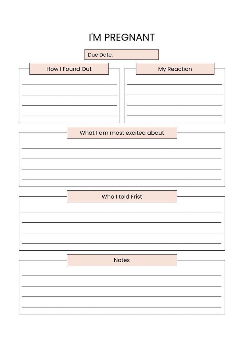 Digital Pregnancy Journal | Printable Maternity Planner | Trimester ...