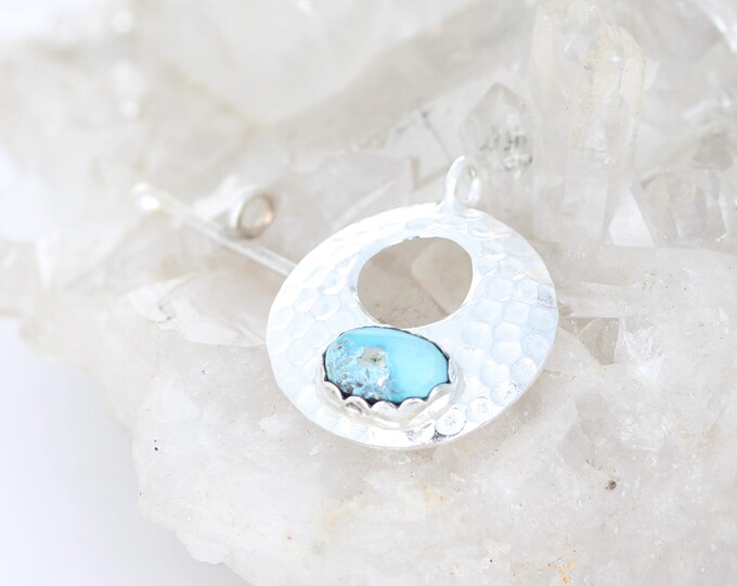 Ethereal Lone Mountain Turquoise Matrix Toggle Clasp Sterling 6x8.5mm ...