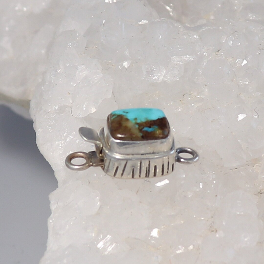 Carico Lake Turquoise Clasp Southwest Style Cushion Shape - Etsy