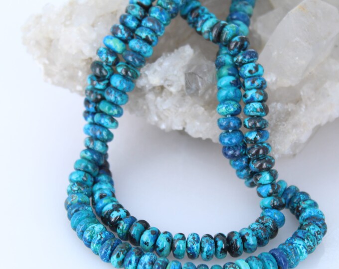 AAA Azurite Peacock Chrysocolla Beads Rondelle 6mm 16" - Etsy