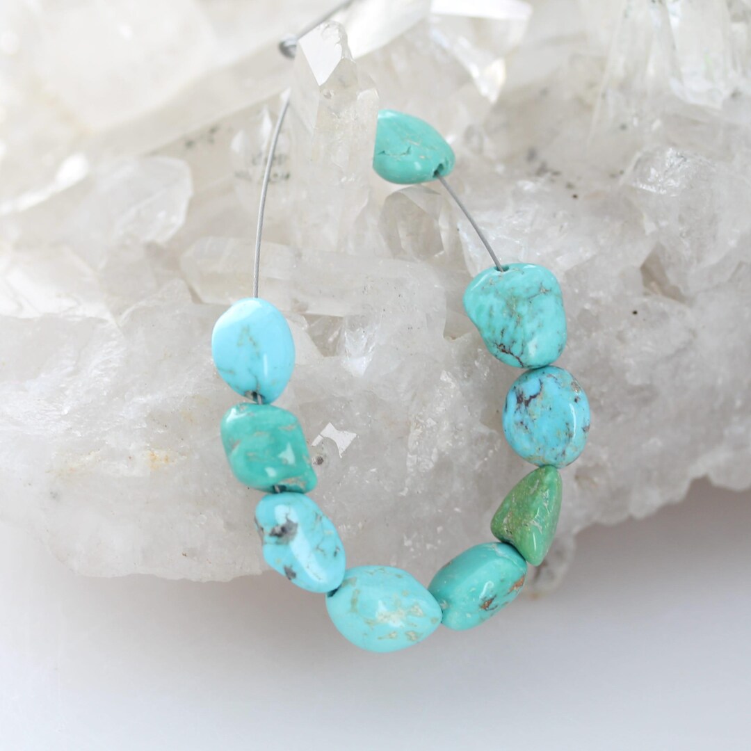 Rare Nevada #8 Mine Turquoise Beads Free Forms 3" - Etsy