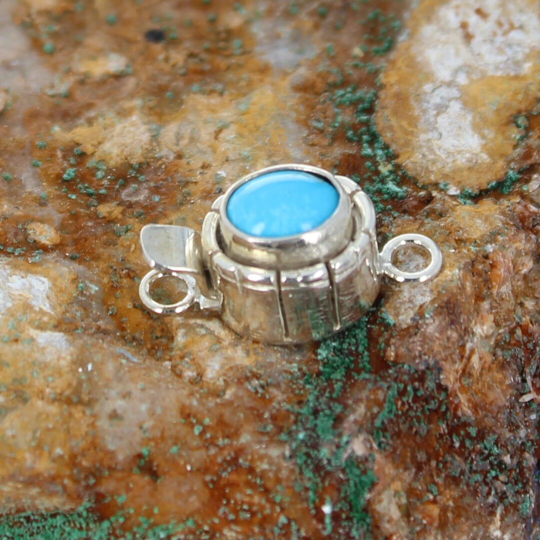 Blue Bird Orvil Jack Turquoise Clasp Southwest Style Sterling - Etsy